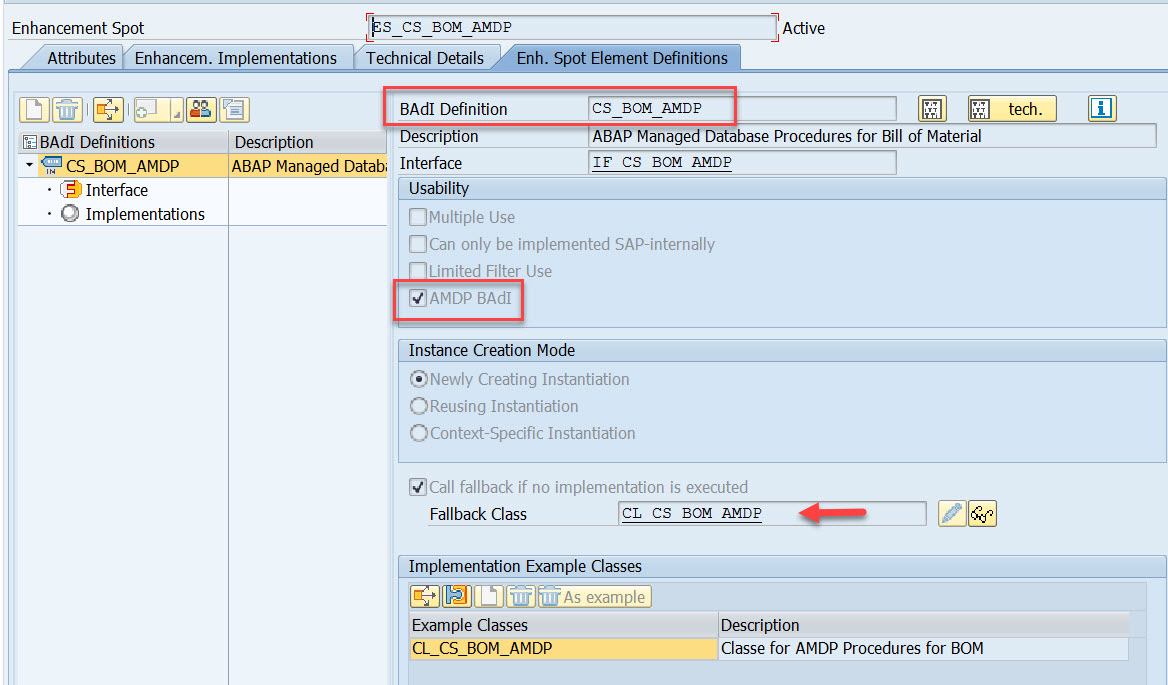 AMDP BAdI – SAPCODES