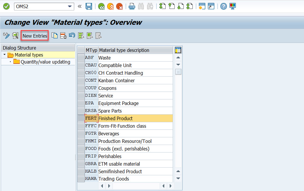 Material Type for Material Master – SAPCODES