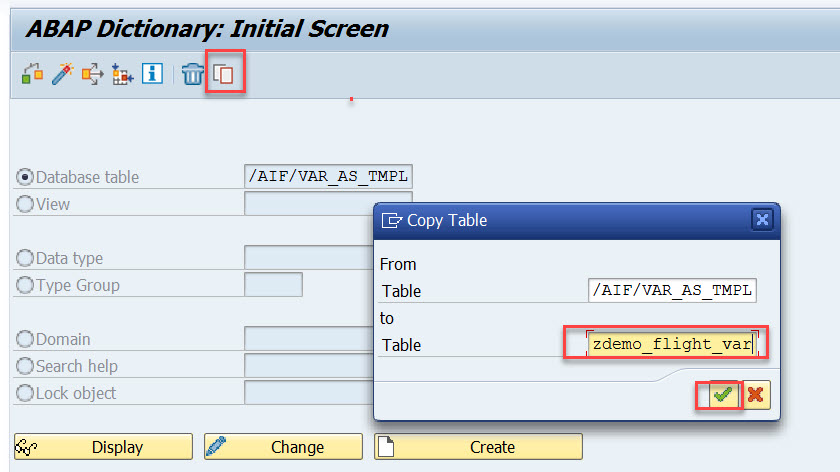AIF: Interface Variant – SAPCODES