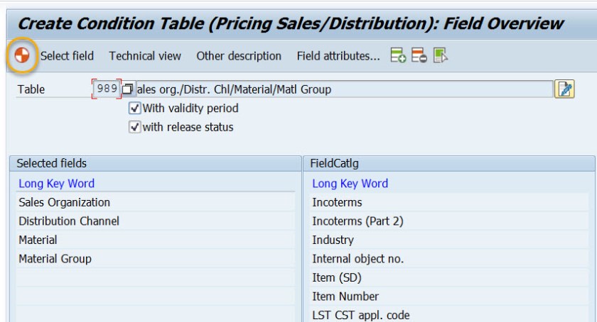 SD Pricing Condition Table – SAPCODES