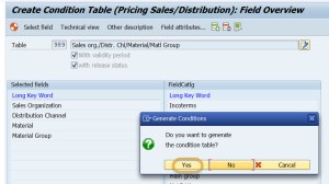 SD Pricing Condition Table – SAPCODES