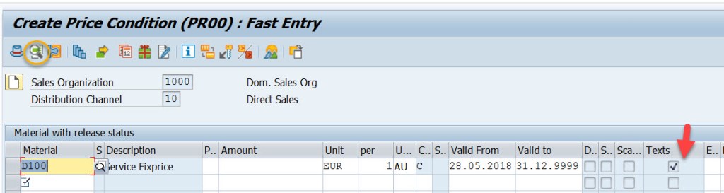 SD Pricing – Condition Text – SAPCODES