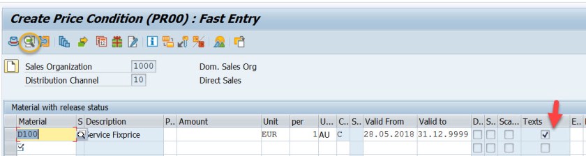 SD Pricing – Condition Text – SAPCODES