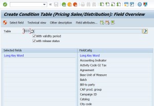 SD Pricing Condition Table – SAPCODES