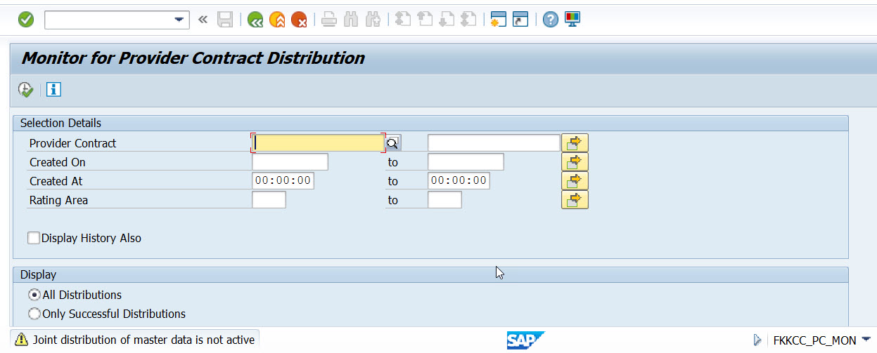Provider Contract Distribution Monitor – SAPCODES