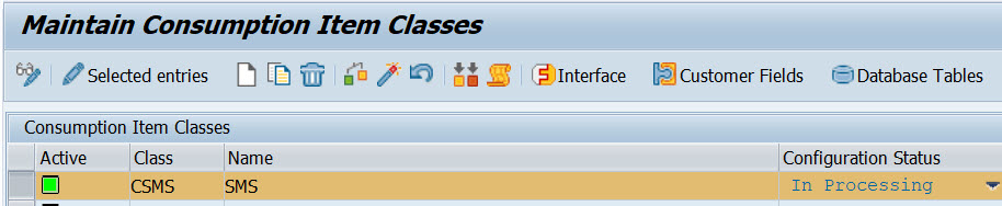 Chargeable & Charged Item Class – SAPCODES