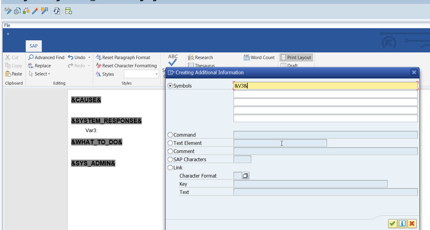Place Holders in Message Long Text – SAPCODES