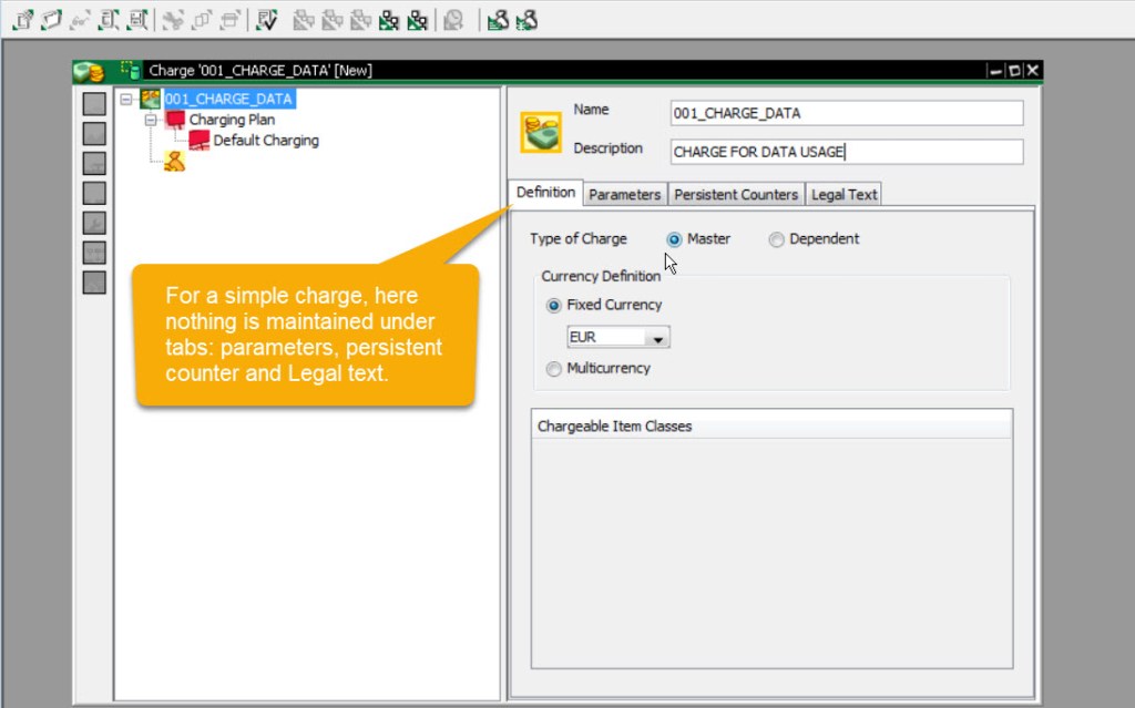 Design CC Charge & Charge Plan – SAPCODES
