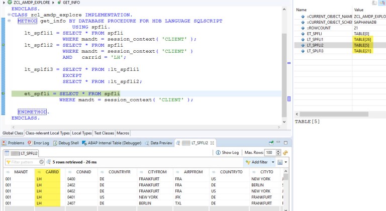 HANA SQL- Internal Table Operation- 6 – SAPCODES
