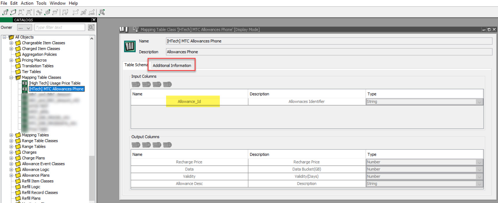CC- Allowance Mapping Table – SAPCODES