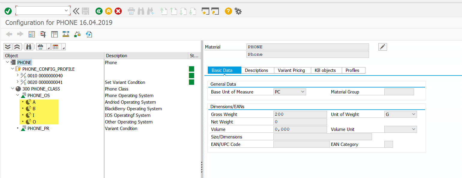 Variant Matching – SAPCODES