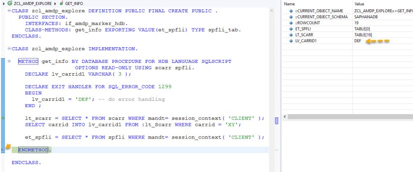 HANA SQL- Exit Handler – SAPCODES