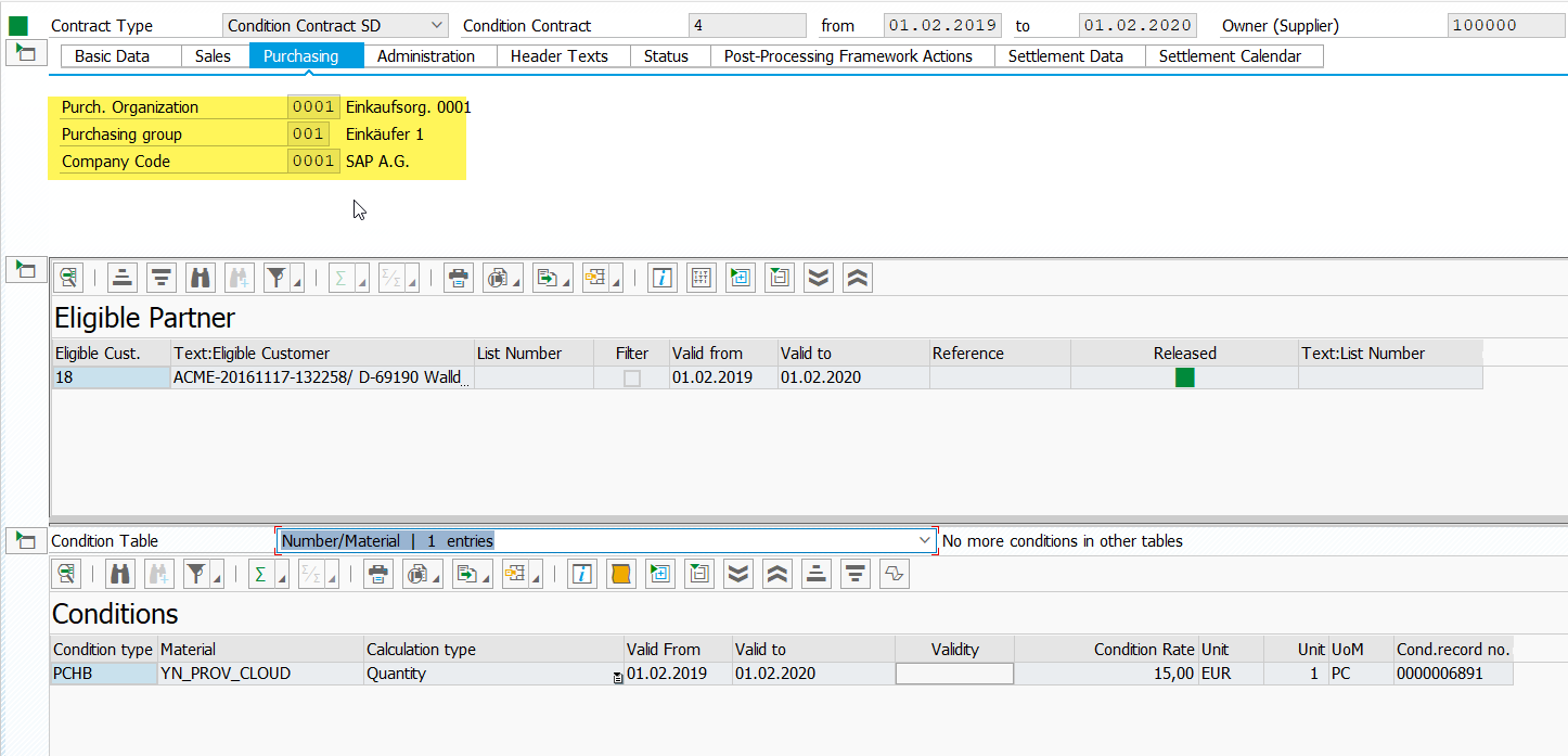 Condition Contract – SAPCODES