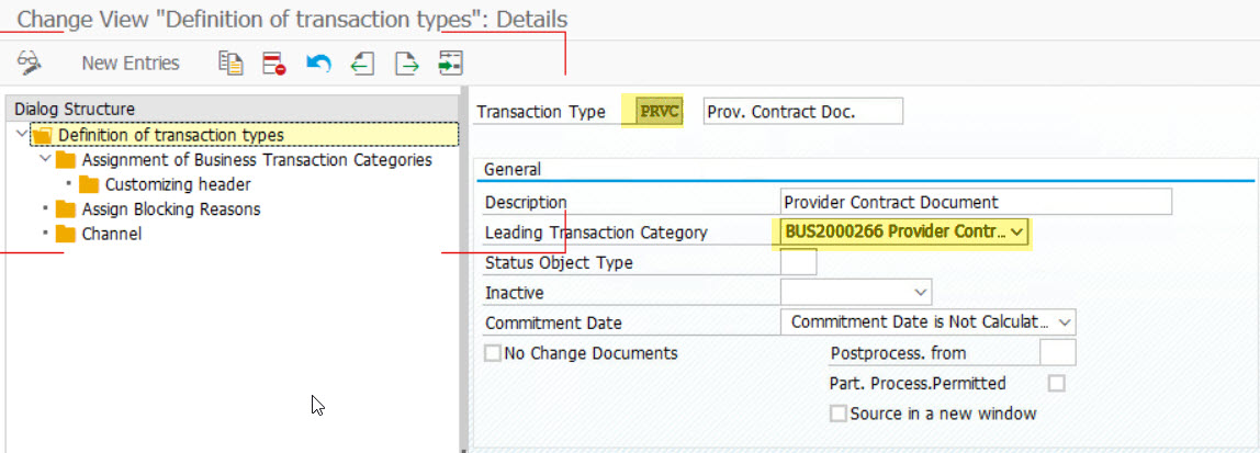 Provider Related Bus Types – SAPCODES