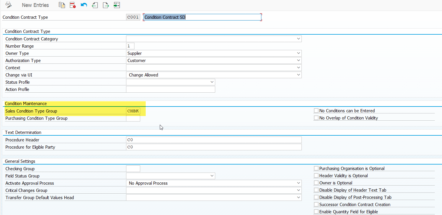 Condition Contract – SAPCODES