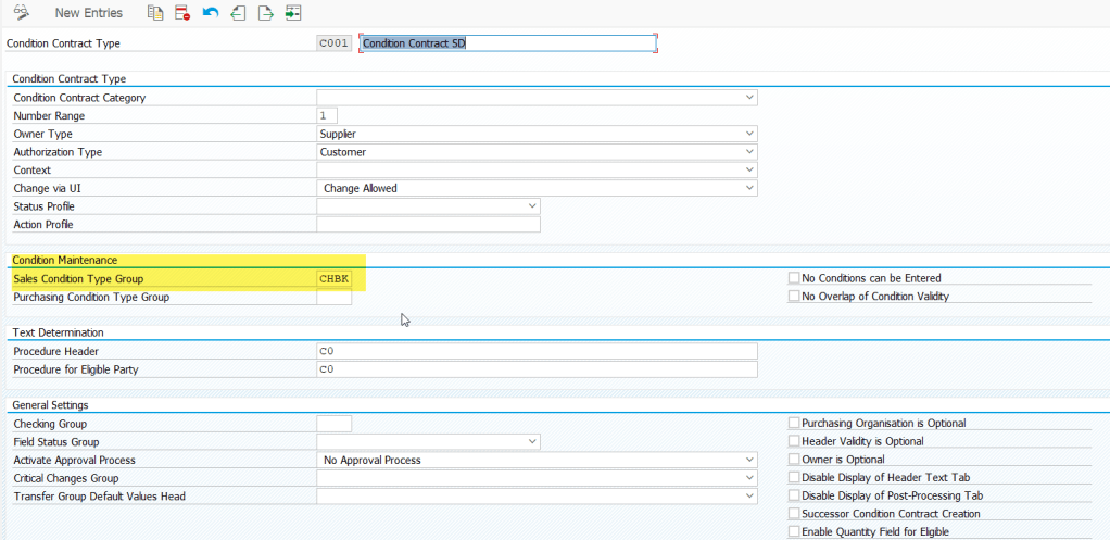 Condition Contract – SAPCODES