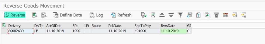 How to reverse goods movement & deleted outbound delivery in SD – SAPCODES