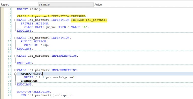Class-Friendship via Interface – SAPCODES