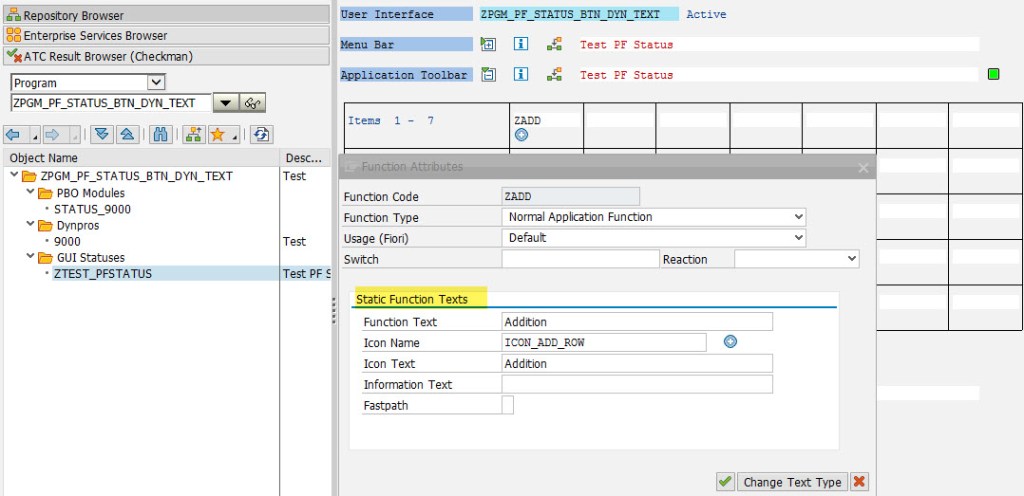 Dynamic Icon/Text for PF Status button – SAPCODES