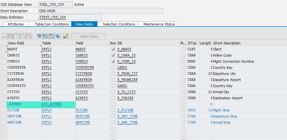 Extend CDS View – SAPCODES