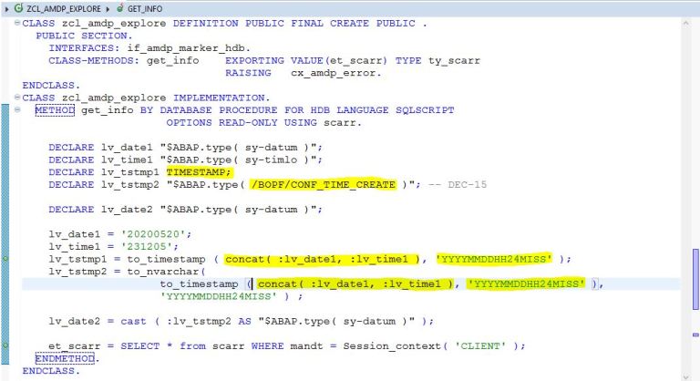 HANA SQL – Converting Date to TimeStamp – SAPCODES