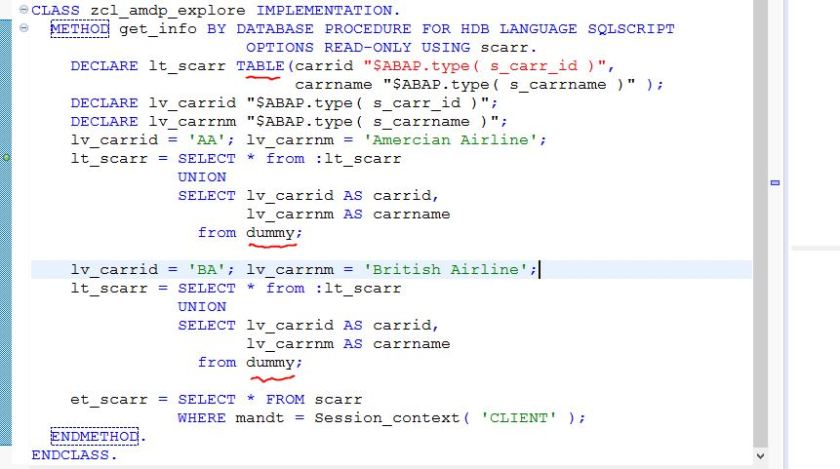 HANA SQL- Internal Table Operation-4 – SAPCODES