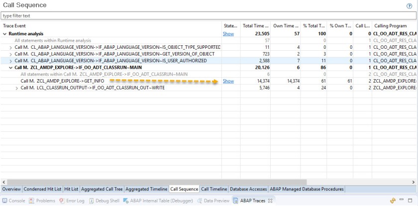 AMDP Trace in ADT/HANA Studio ABAP Console – SAPCODES