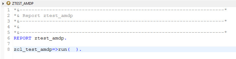 AMDP- Complex Source – SAPCODES