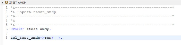 AMDP- Complex Source – SAPCODES