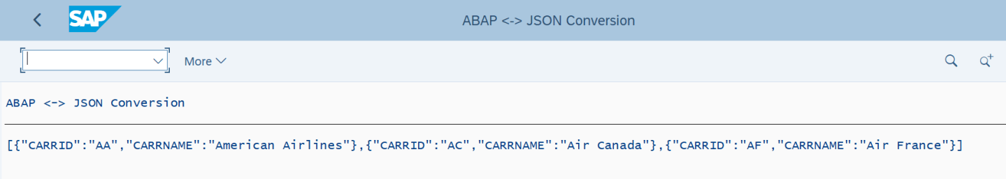 ABAP Format to json – SAPCODES