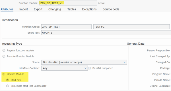 V1 & V2 Update FMs – SAPCODES