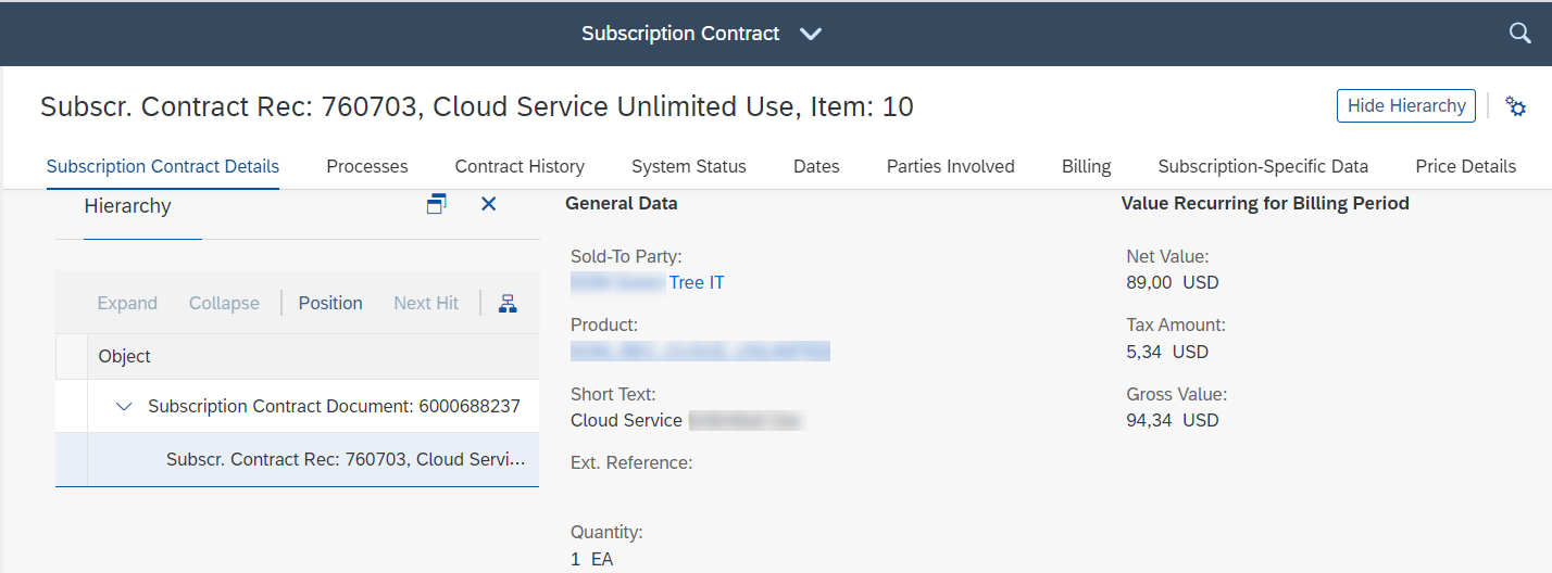 Provider Contract Rev Accounting – SAPCODES