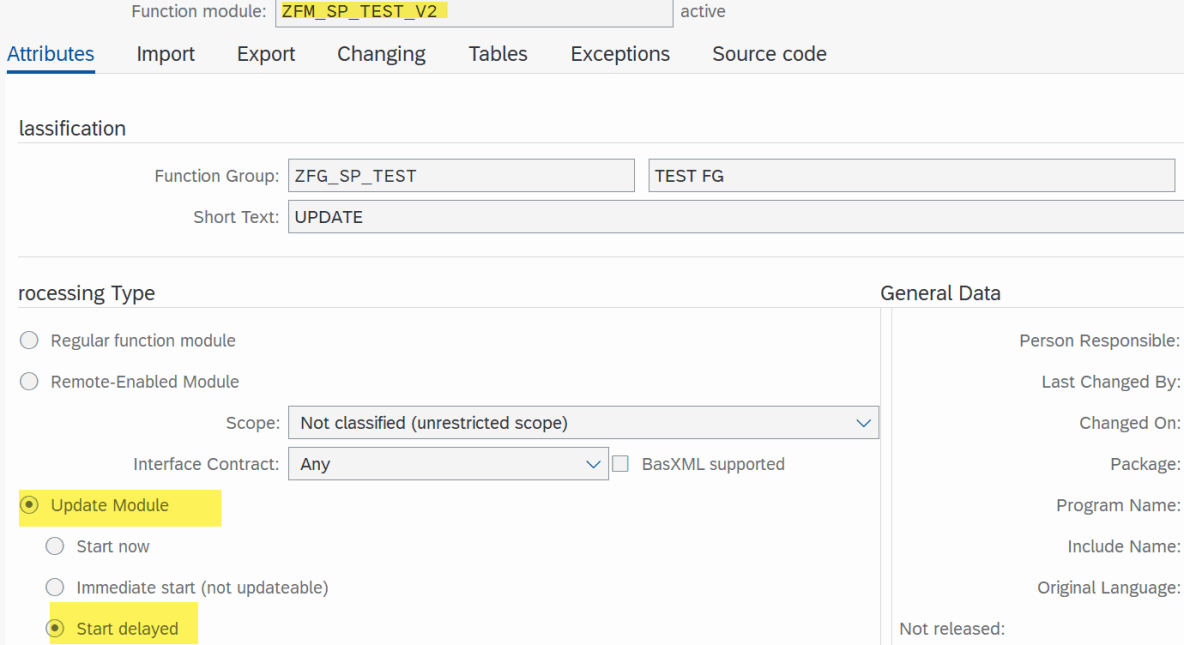 V1 & V2 Update FMs – SAPCODES