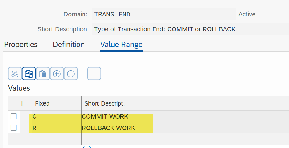 COMMIT WORK & SYSTEM EVENTS – SAPCODES