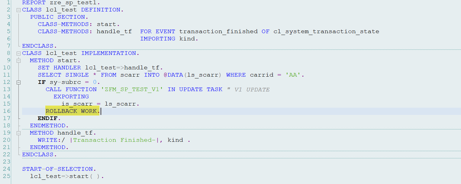 COMMIT WORK & SYSTEM EVENTS – SAPCODES
