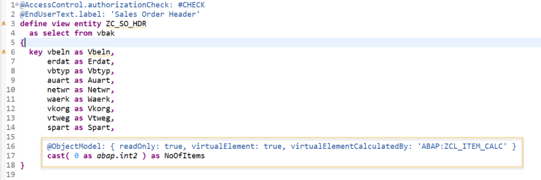 Virtual Elements in CDS – SAPCODES
