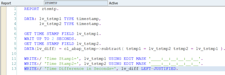 ABAP Time Stamp Utility Class – SAPCODES
