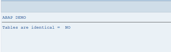 Differences Between 2 Internal Tables – SAPCODES